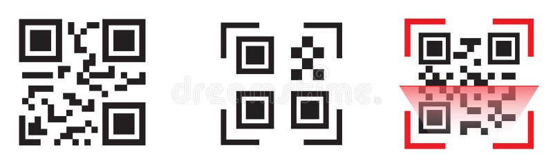 Qr Code Icon Square for Paymen Scan Me Stock Vector - Illustration of ...