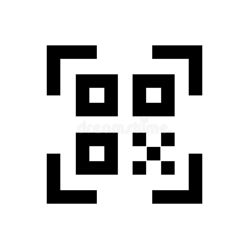 QR Code Icon. Stroke Outline Style. Line Icon Stock Illustration ... QR Code Icon. Stroke Outline Style. Line Icon Stock Illustration ...