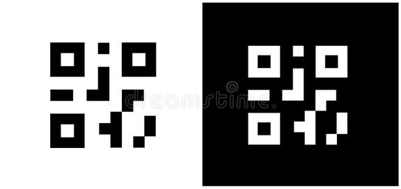 QR Code Icon, Symbol for Mobile Scan, Simple Digital Barcode Design ...