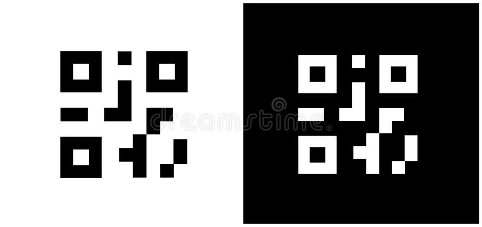 QR Code Icon, Symbol for Mobile Scan, Simple Digital Barcode Design ...