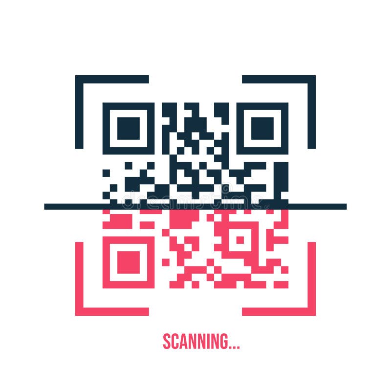 QR Code Icon in Trendy Flat Style Isolated on Dark Background. Symbol ...