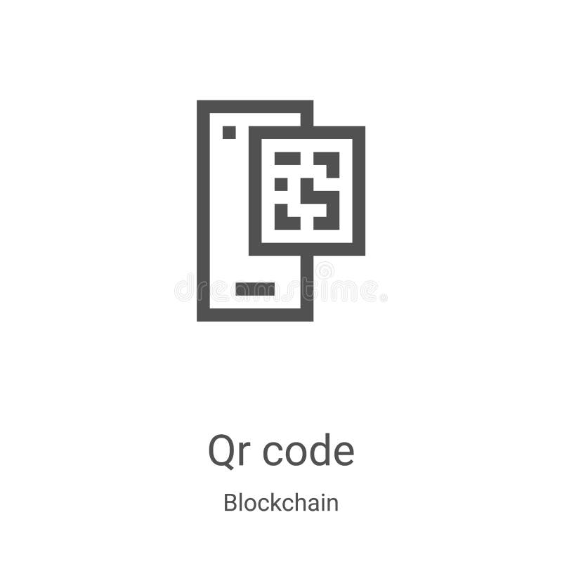 Qr Code Icon Vector From Security Collection Thin Line Qr Code Outline Icon Vector Illustration