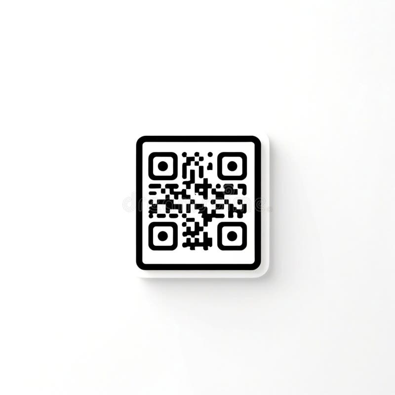 QR Code Icon on White Background Stock Illustration - Illustration of ...