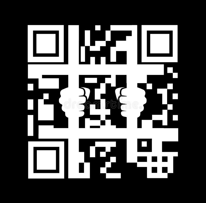 QR code imprisonment stock illustration. Illustration of prison - 245615235