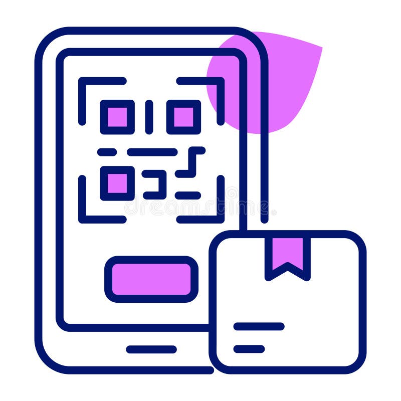 Qr Code Inside Mobile with Package, Icon of Qr Code Scanning Stock ...