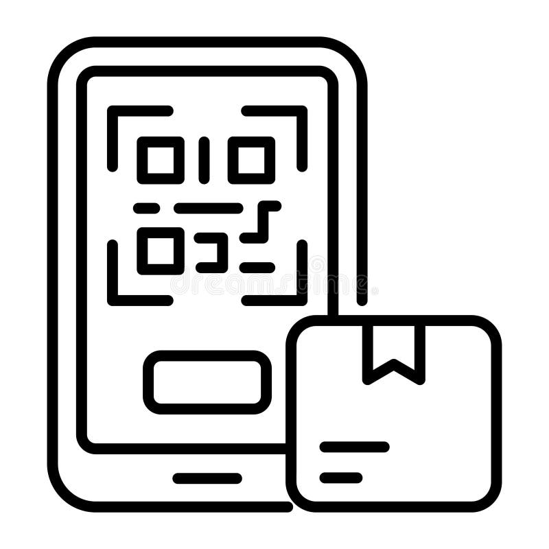 Qr Code Inside Mobile with Package, Icon of Qr Code Scanning Stock ...