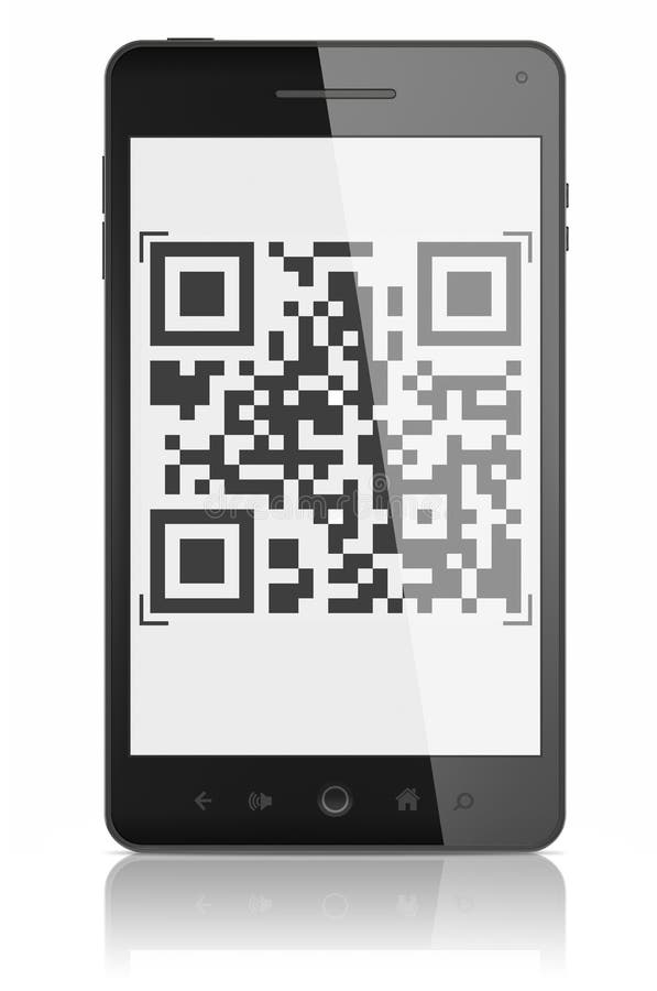 Qr Code am Intelligenten Telefon Stock Abbildung - Illustration von ...