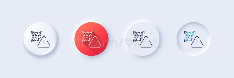 Qr Code Line Icon. Scan Barcode Sign. Line Icons. Vector Stock ...
