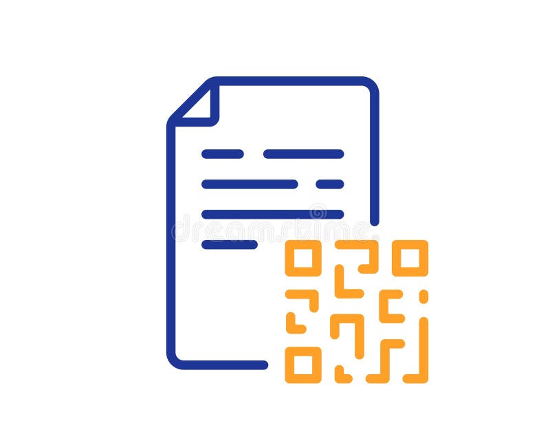 Qr Code Line Icon. Scan Barcode Sign. Vector Stock Vector ... Qr Code Line Icon. Scan Barcode Sign. Vector Stock Vector ...