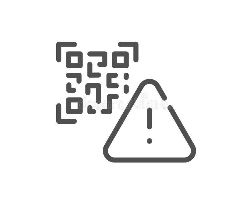 Qr Code Line Icon. Scan Barcode Sign. Vector Stock Illustration ...
