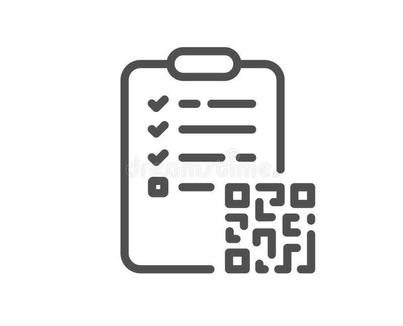 Qr Code Line Icon. Scan Barcode Sign. Vector Stock Vector ... Qr Code Line Icon. Scan Barcode Sign. Vector Stock Vector ...