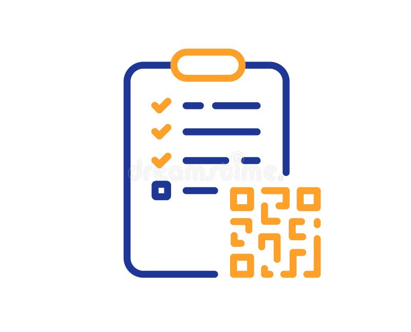 Qr Code Line Icon. Scan Barcode Sign. Vector Stock Illustration ... Qr Code Line Icon. Scan Barcode Sign. Vector Stock Illustration ...