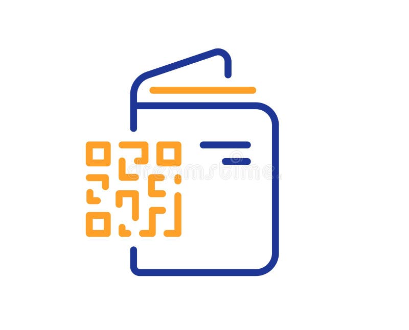 Qr Code Line Icon. Scan Barcode Sign. Vector Stock Vector ... Qr Code Line Icon. Scan Barcode Sign. Vector Stock Vector ...