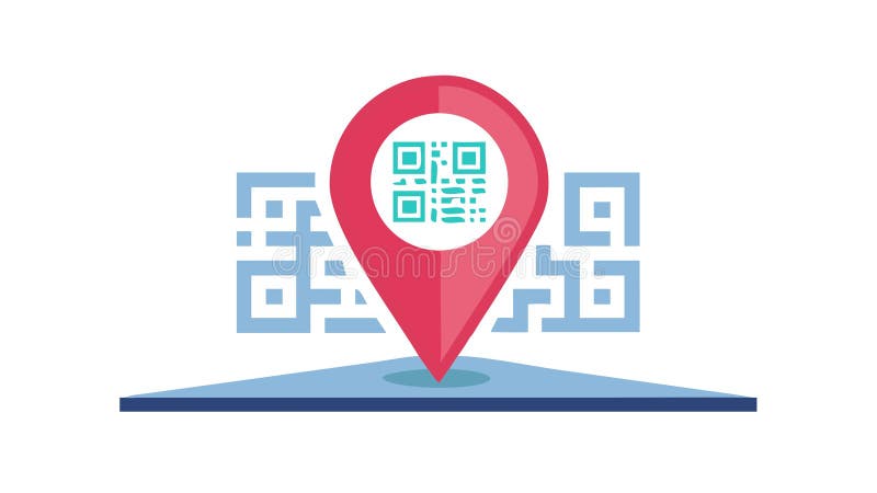 QR Code Location Pin, Digital Map Navigation, Vector Design Generative ...
