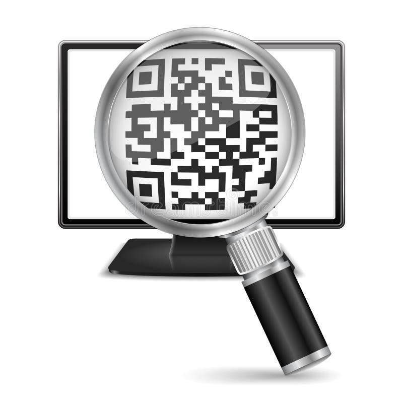 Qr code logo vector design stock illustration. Illustration of magnify ...