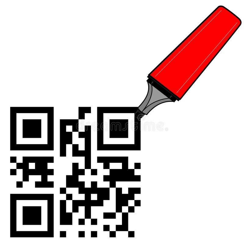 QR code and marker stock illustration. Illustration of coding - 262617987