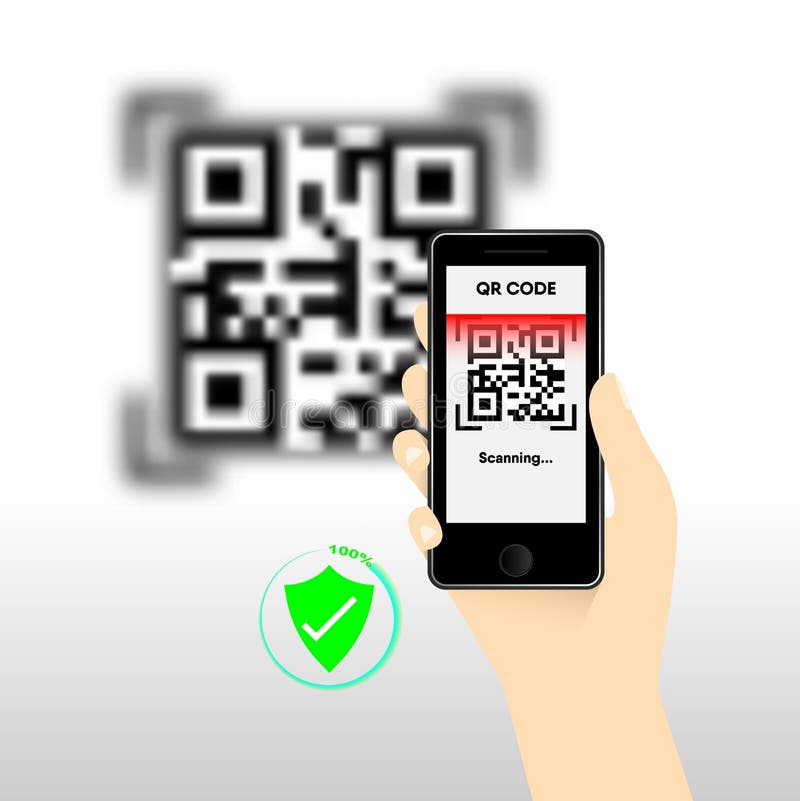 QR Code for Mobile Payment, Digital Code Easy Pay, Vector, Illus Stock ...