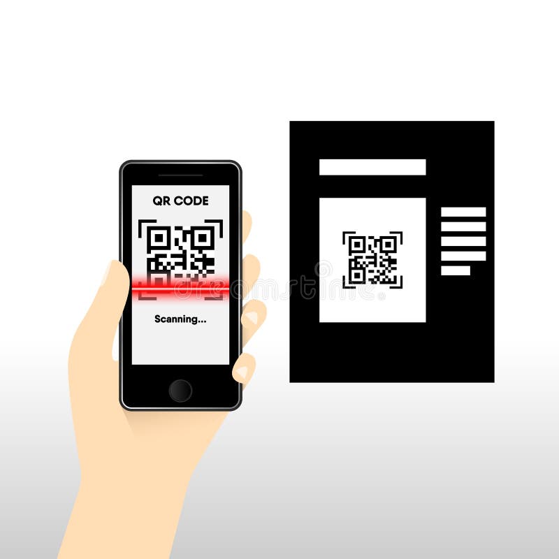 QR Code for Mobile Payment, Digital Code Easy Pay, Vector, Illus Stock ...