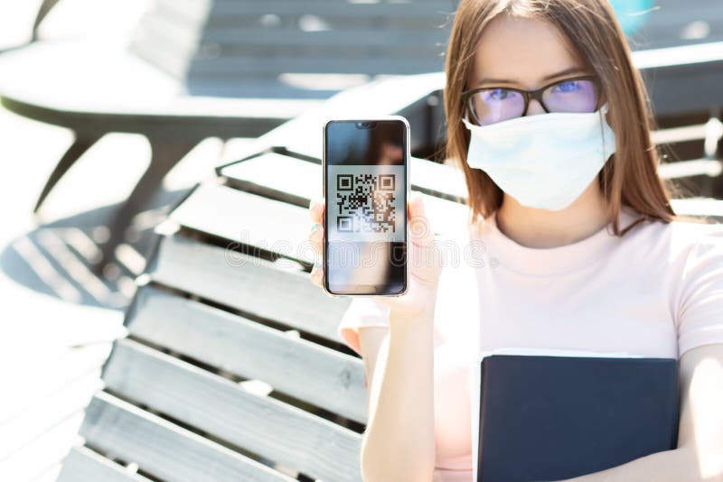 Qr Code on a Mobile Phone about Covid-19 Vaccination for Study at the ...