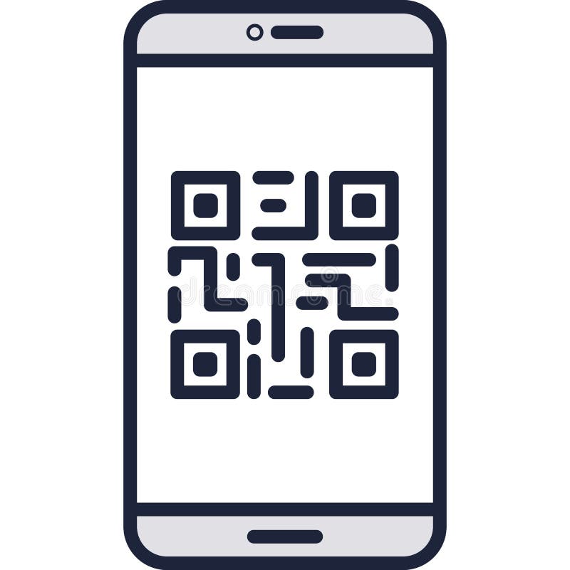 QR Code Mobile Scanner Icon Vector Isolated Stock Vector - Illustration ...