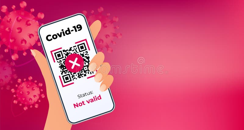 Qr Code Not Valid with Mobile Phone. Covid-19 Digital Passport Vaccine ...
