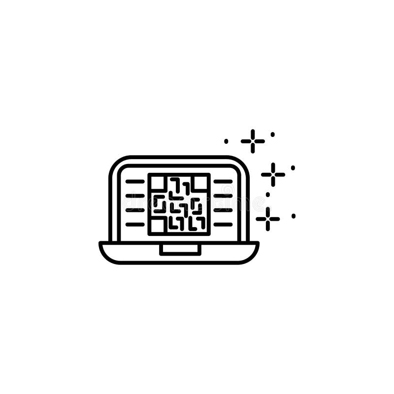 QR Code Notebook Icon. Element of Qr Code and Barcode Icon Stock ...