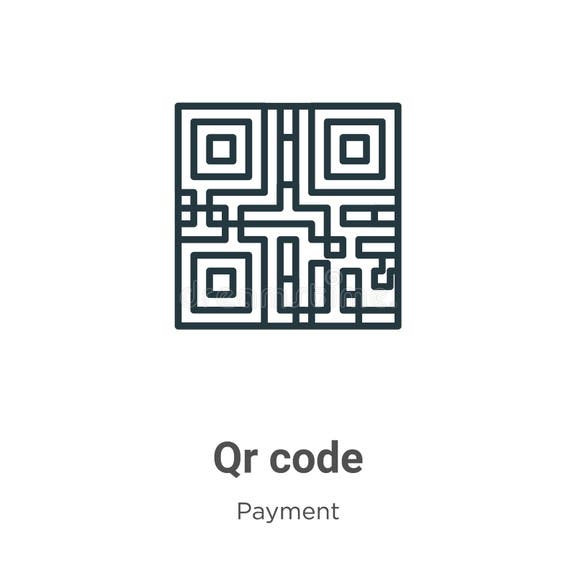 Qr Code Outline Vector Icon. Thin Line Black Qr Code Icon, Flat Vector ...