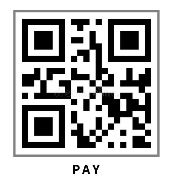 QR Code Pay Button Icon for Scanning with Smartphone. Flat Desig. Stock ...