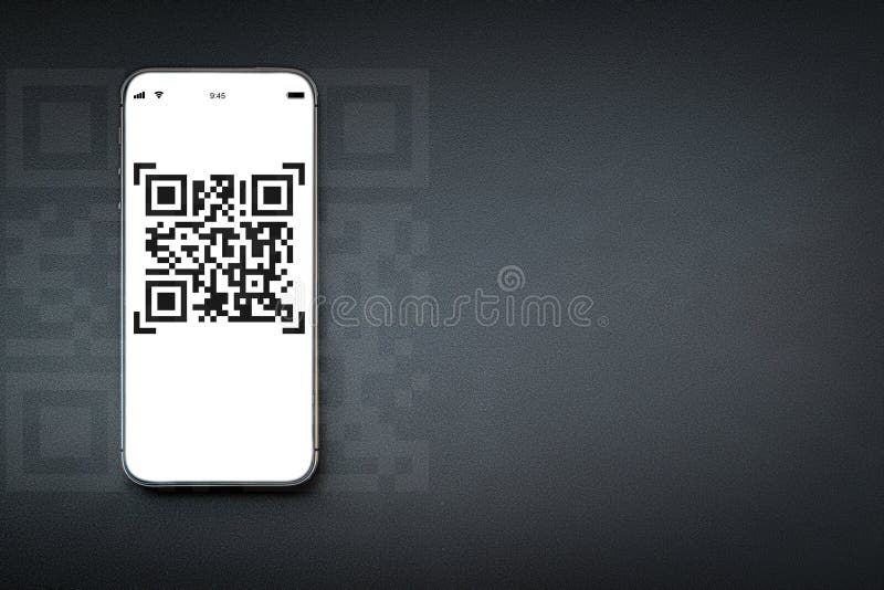 Qr Code Payment Digital Mobile Smart Phone With Qr Code Scanner On Smartphone Screen For