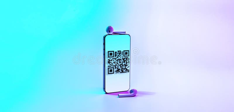 Qr Code Payment Digital Mobile Smart Phone With Qr Code Scanner On Smartphone Screen For Pay