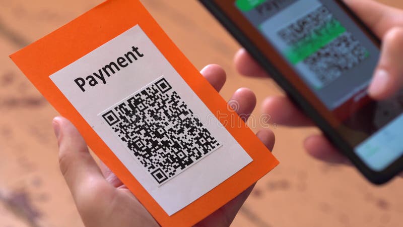 QR Code Payment in the Restaurant. Contactless Payment Method Where ...