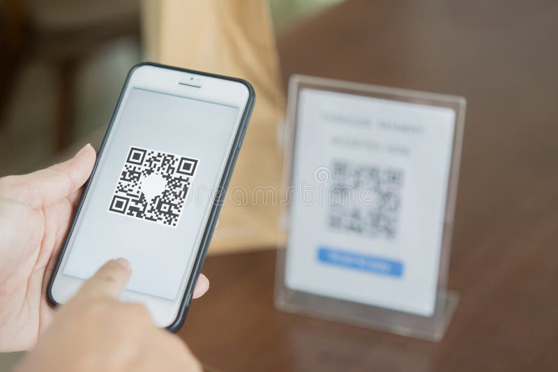 QR Code Payment, Woman Hands or Customer Using Smartphone for Paying at ...