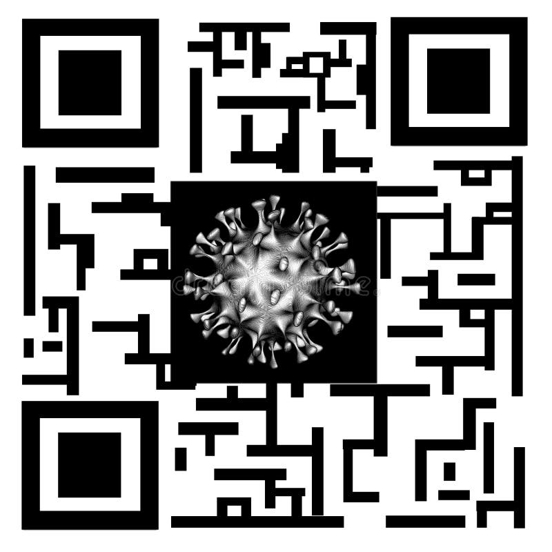 QR-code of a Person Vaccinated Against Coronavirus. Stock Illustration ...