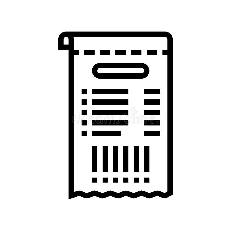 Qr Code on Receipt Color Icon Vector Isolated Illustration Stock Vector ...