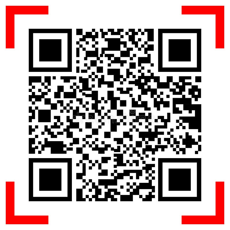 Qr Code with Red Scanner on White,vector Illustration Stock ...