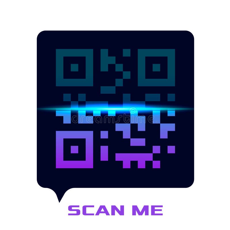 QR Code of the Sample To Scan a Smartphone. Modern Scan Design. Concept ...