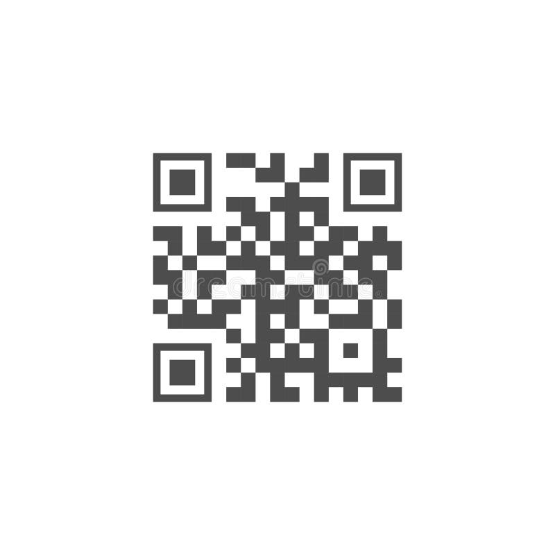 QR Code Sample Vector Icon, Ready To Scan Stock Vector - Illustration ...