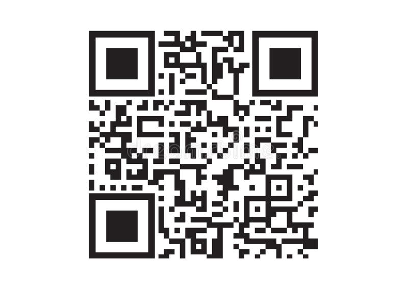 QR Code Sample for Smartphone Scanning Isolated on White Background ...