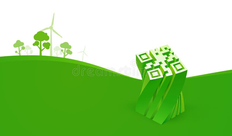 QR Code. Save Planet Eco Friendly Vector Illustration Ecology Concept ...