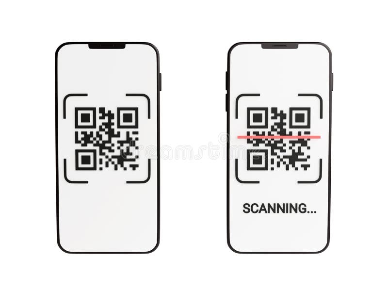 Qr Code Scan Concept - Human Hand Holding Mobile Phone with Barcode ...