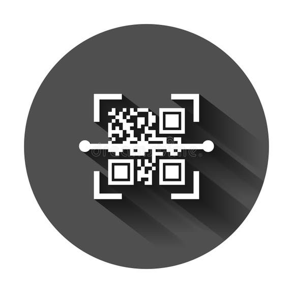 Qr Code Scan Icon in Flat Style. Scanner Id Vector Illustration on ...