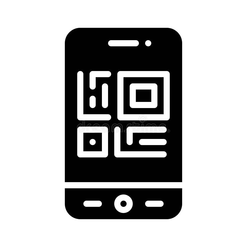 QR Code Scan Icon, Mobile Application Vector Illustration Stock Vector ...