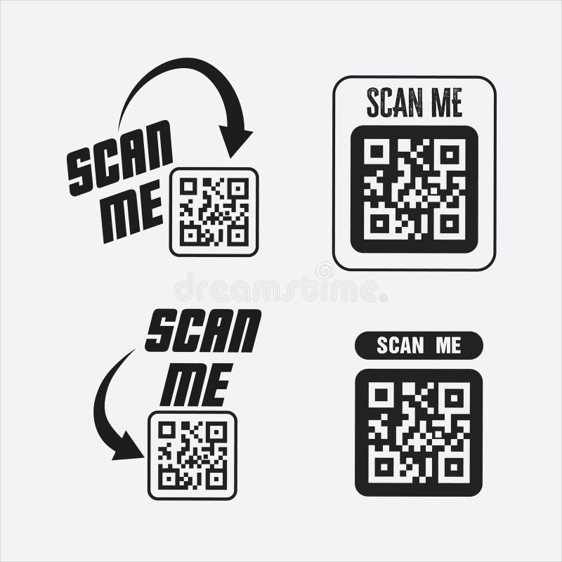 QR Code Scan Icon , Scanning, Scan Me Barcode Sign, Eps File Stock ...