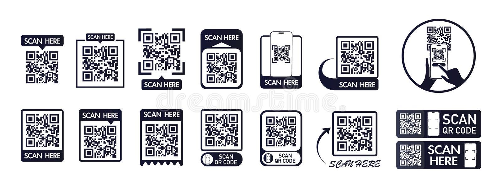 Scan Here Qr Code Stock Illustrations – 64 Scan Here Qr Code Stock ...