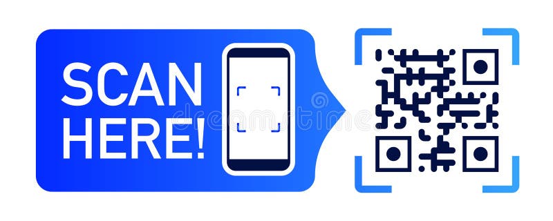 QR Code Scan Label Color Style Stock Vector - Illustration of symbol ...