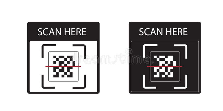 QR Code Scan Label. Scan QR Code Icon. Scan Me Text. Vector ...