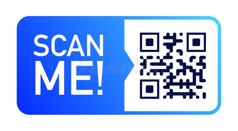 QR Code Scan Me Sticker Color Style Stock Illustration - Illustration ...
