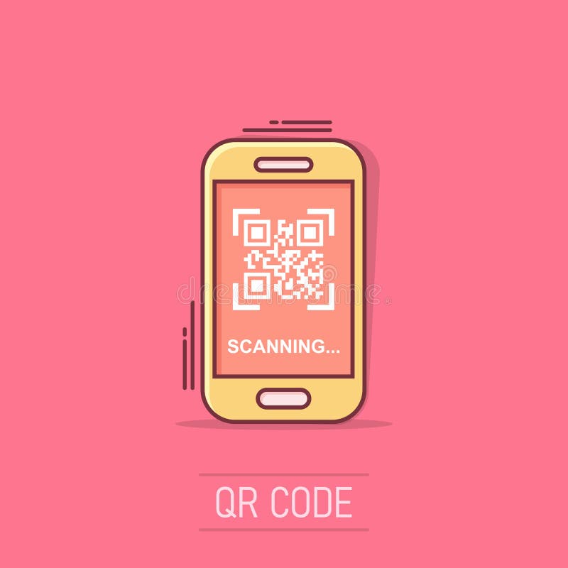 Phone Scanning Qr Code Cartoon Stock Illustrations 349 Phone Scanning Qr Code Cartoon Stock
