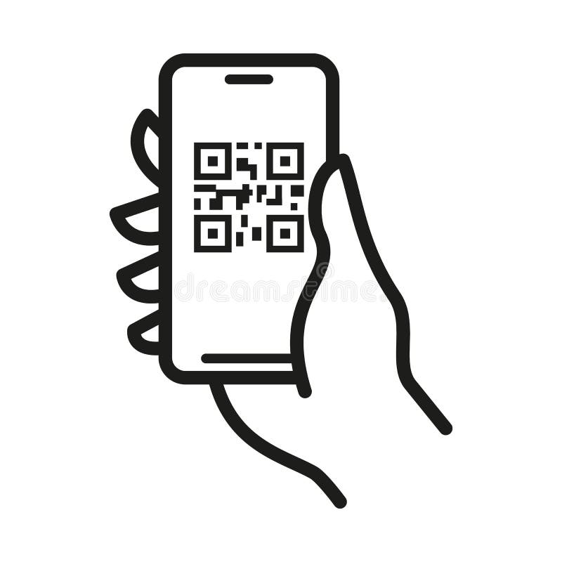 QR Code Scan To Smartphone Icon. Qr Code for Payment, Verification ...
