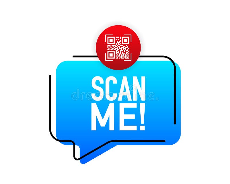 Qr Code Scan To Smartphone Verification Qr Code For Payment Inscription Scan Me Vector